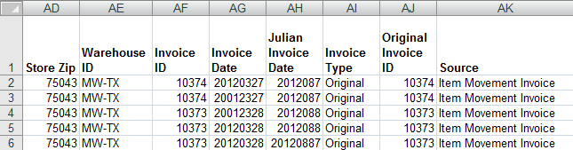 sample - inv - sales invoice csv