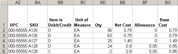 sample - deliv inv - delivery invoice csv