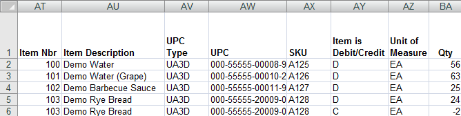 sample - inv - sales invoice csv